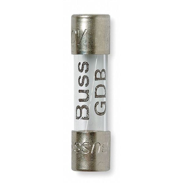 BUSSMANN 2A Glass Fuse, 250V AC Fast-Acting, - GDB-2A