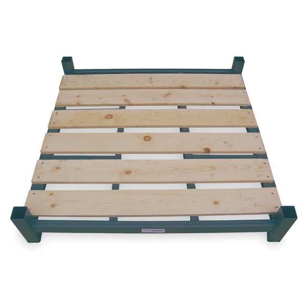Zoro Select Stack Rack Base, Wood, 48x48 in., 4000 lb. BB4-4848HW | Zoro