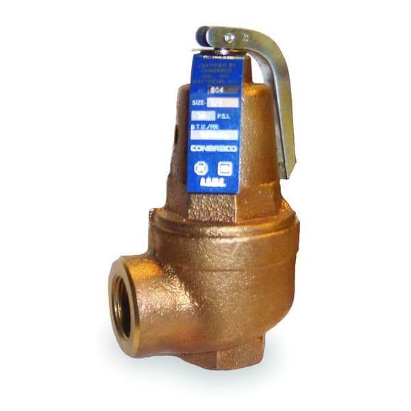 Apollo Valves Safety Relief Valve, 3/4 In, 30 psi, Bronze, BtuH: 827 ...