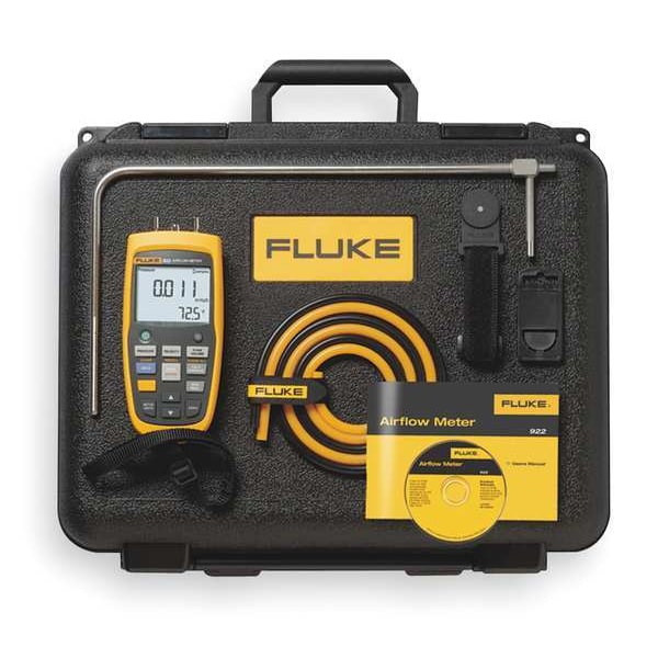 Fluke Handheld Micromanometer Kit,0 to 16In WC (FLUKE-922/KIT) | Zoro