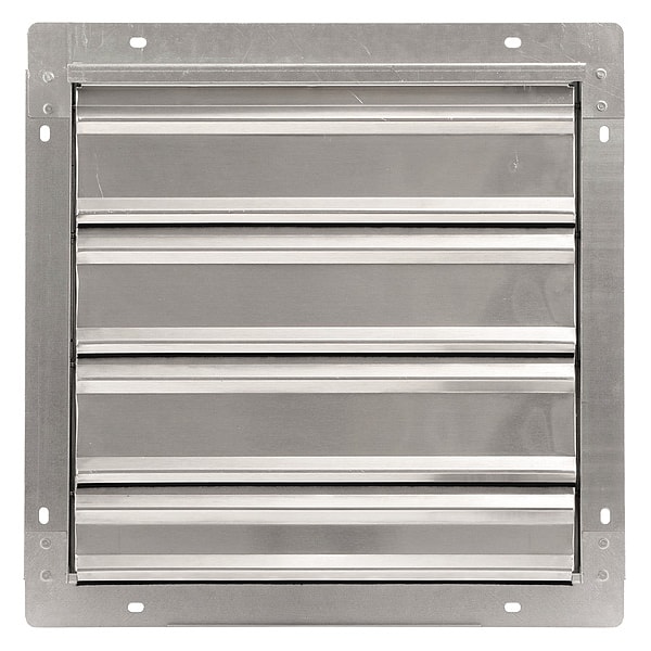 Dayton 16 in 19"H-W 5.75"L Alu Wall Backdraft Dampr, 16-1/2 in x 16-1/2 ...