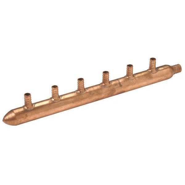 ZURN PEX PEX Manifold,Copper,PEX,15-1/2 In. L (QCM43-6GX) | Zoro