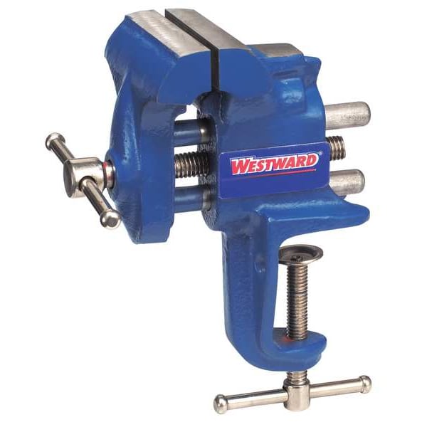 Westward 2-1/2" Light Duty Portable Vise with Clamp-On Stationary Base ...
