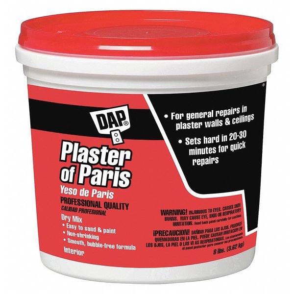 Dap Plaster of Paris, 8 lb, Bag, White, Plaster of Paris 10310 | Zoro