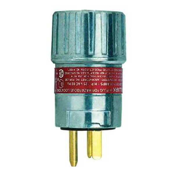 Hubbell Killark Plug, 20A, 2P, 3W, UL E91049/E53660, Alu, 125V UGP ...