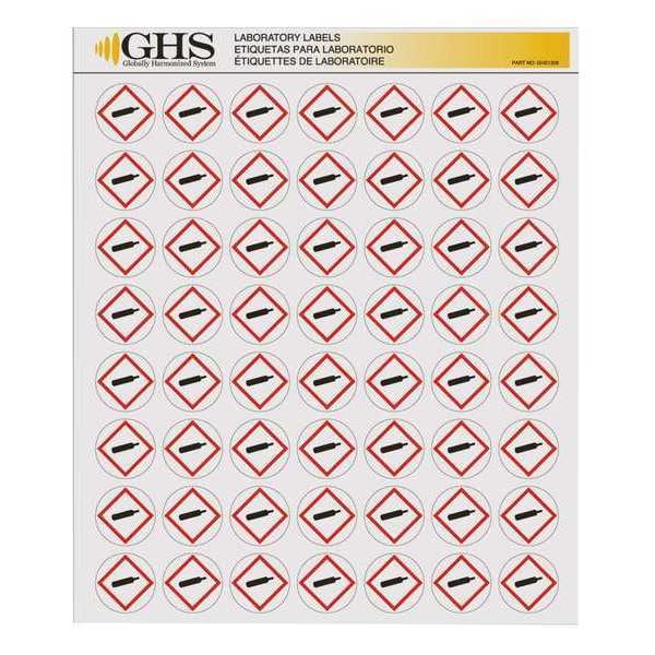 Ghs Safety Label, Gloss Paper, Gas Cylinder, PK1120 GHS1209 | Zoro