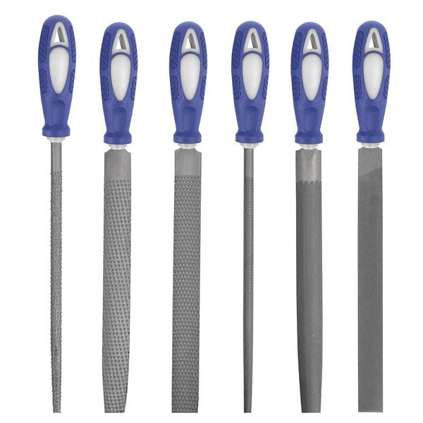 Westward Hand File Set, Bastard/Smooth, 8 In L, 6 Pc 10Z755 | Zoro