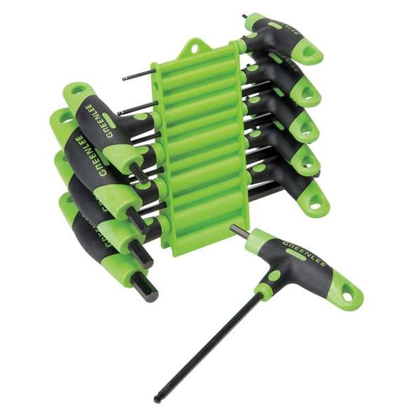 Greenlee 10 Piece SAE T-Shape Hex Key Set, 0254-40 0254-40 | Zoro