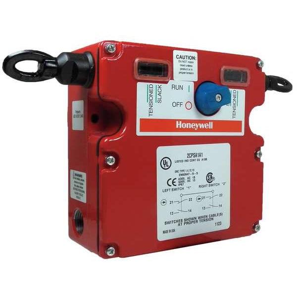 Honeywell Cable Pull Safety Switch Dual Head 2NO/2NC 1/2NPT 2CPSA1A1 | Zoro