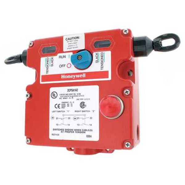 Honeywell Cable Pull Switch, Double, 2NC/2NO, 120VAC 2CPSA1A2B | Zoro