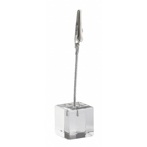 Tablecraft Clip Holder, Square, Acrylic, 4-1/2 In, PK12 CH5 | Zoro