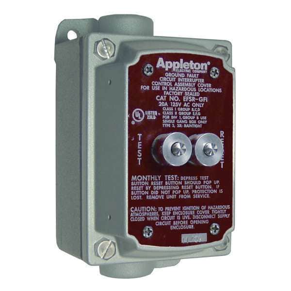 Appleton Electric 2W 3P 20A Hazardous GFCI Cover & Box 120VAC 5-20R ...
