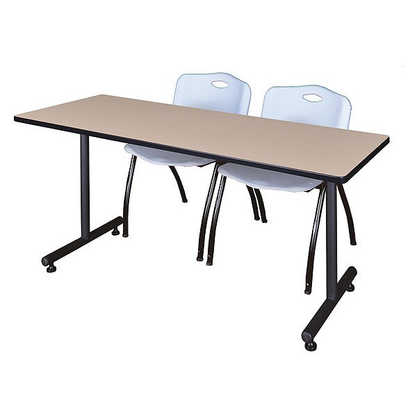 Kobe Rectangle Training Table, 72" X 29", Laminate Top, Beige ...