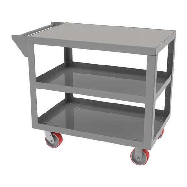 Greene Manufacturing Cart, 24"Dx48"L, 2 Shelf, No Retainer Lip SCD-2482 ...
