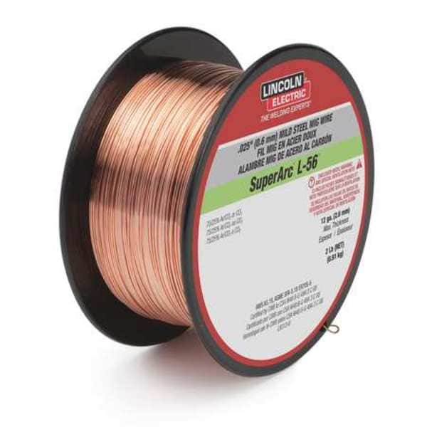 Lincoln Electric MIG Welding Wire, L-56, .025, Spool ED030583 | Zoro