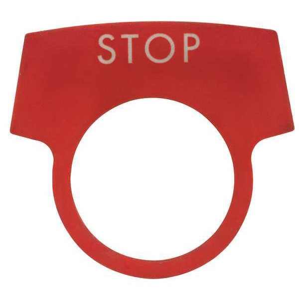 Appleton Electric Legend Plate, Stop, White/Black LNPSPQ | Zoro