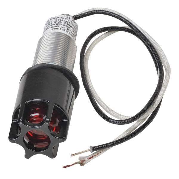 Appleton Electric Pilot Light, 120VAC, Red LED, Clear Jewel SPLNSREB | Zoro