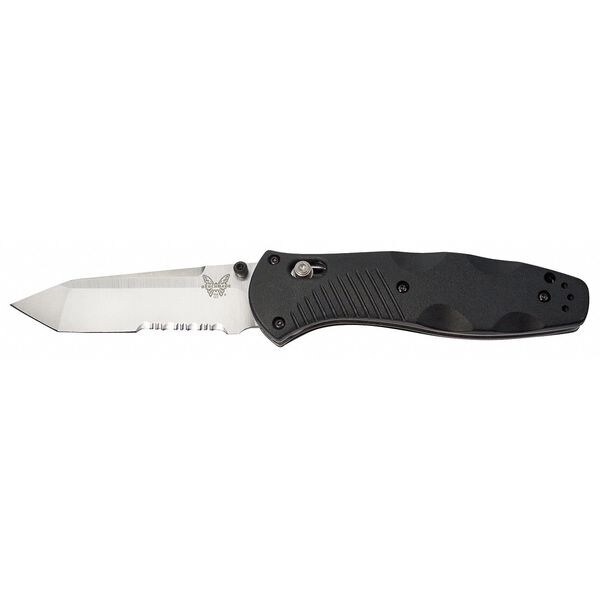 Benchmade Folding Knife, Serrated, Tanto, Blk, 3-5/8 583S | Zoro