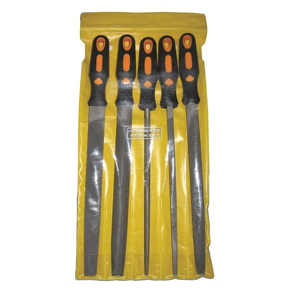 Westward Hand File Set, Bastard Cut, 8 In L, 5 Pcs 12F862 | Zoro