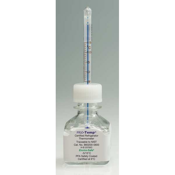 Frio-Temp Liquid In Glass Thermometer, -5 to 15C B60200-0600 | Zoro