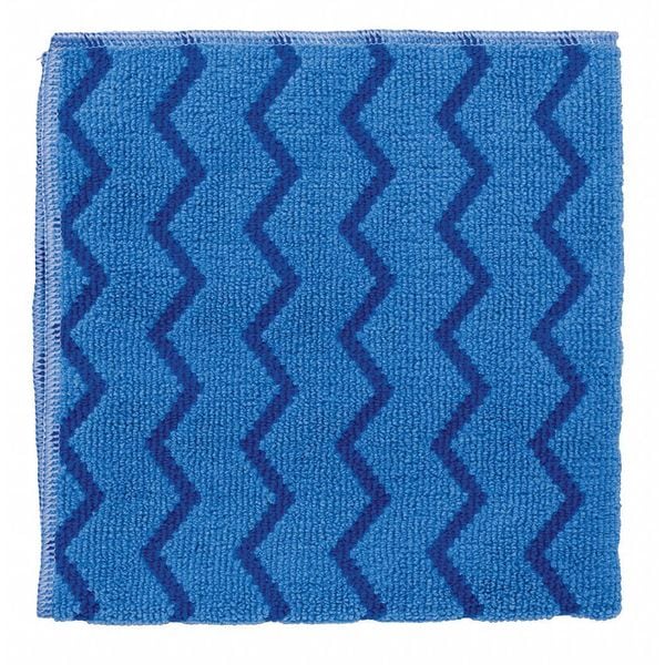 Rubbermaid Commercial Microfiber Cloth Wipe 16" x 16", Blue ...