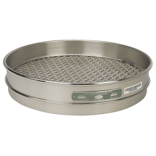 Advantech Sieve, No 14, S/S, 12 In, Half Ht 14SS12H | Zoro