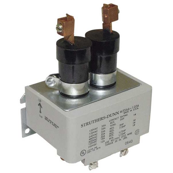 Struthers-Dunn Mercury Contactor, DPST, 35A, 120VAC M35AA-120VAC | Zoro