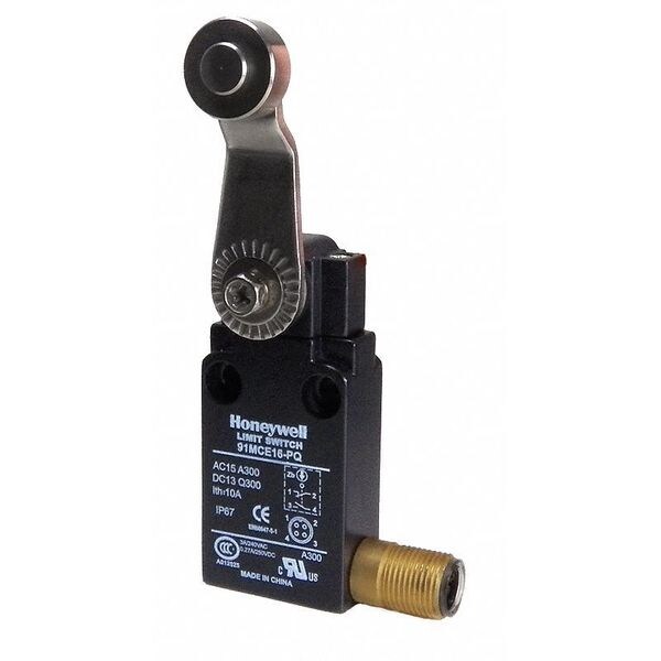 Honeywell Micro Switch General Purpose Limit Switch, Rotary, Roller Lever, 1NC/1NO 91MCE16-PBQ ...