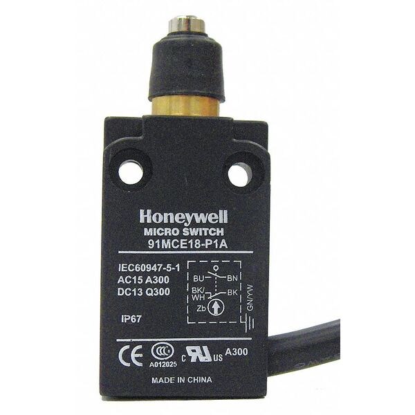 Honeywell Micro Switch Global Limit Switch, 1NC/1NO, Actuator Location: Top 91MCE18-P1 | Zoro