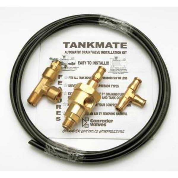Conrader Auto Drain Valve, 1/4 In. NPT, 500 psi WV-1-KIT | Zoro