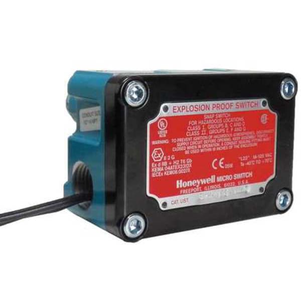 Honeywell Explosion Proof Limit Switch, Roller Lever, Rotary, 2NC/2NO, 10A at 250V AC, Actuator ...