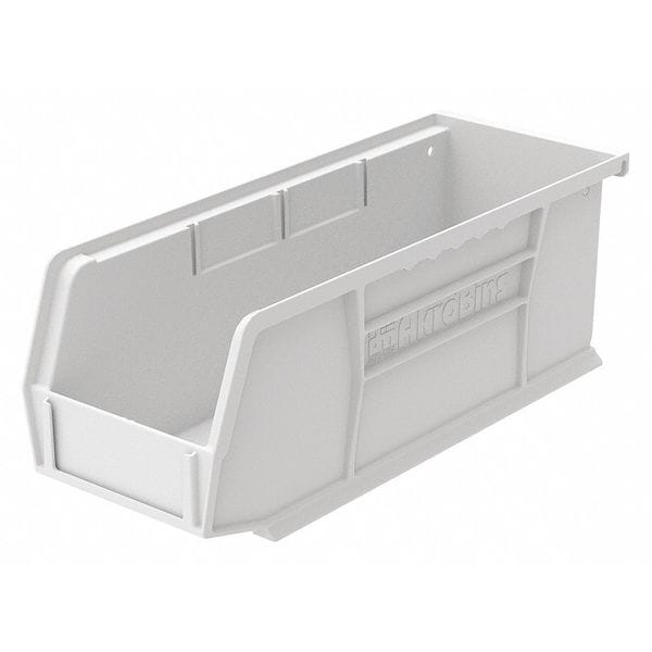 Akro-Mils Hang and Stack Bin, Industrial Grade Polymer, White ...