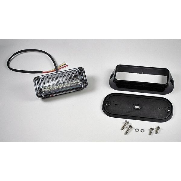Federal Signal Warning Light, LED, Wht, Surf, Rect, 5-3/4inL VPX800-5 ...