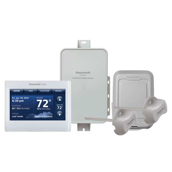 Honeywell Home 2-Wire IAQ Kit, 7 Programs, 4 H, 2 C, Hardwired, 24VAC ...