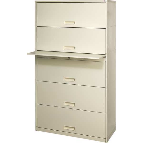 Datum Storage 36" W Locking File Cabinet, White, Letter SN26LT5 | Zoro