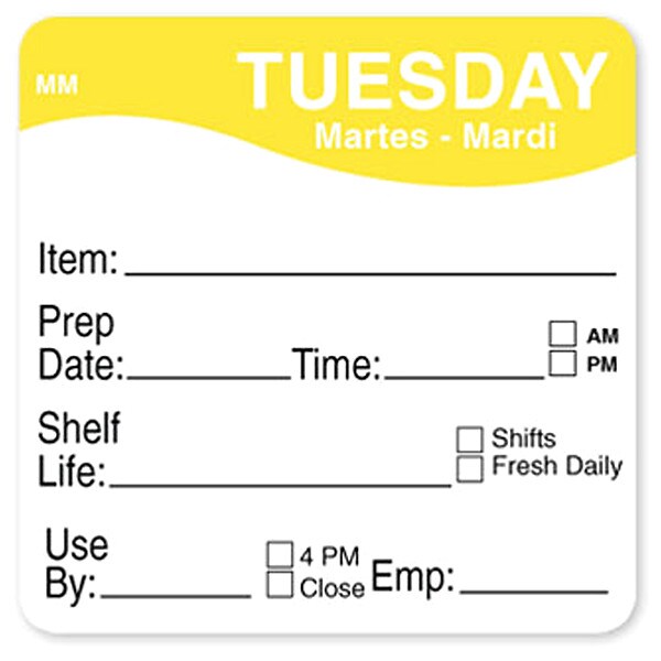 Daymark Food Safety Label, Orange/White, 2 in H IT120156-6-SAT | Zoro