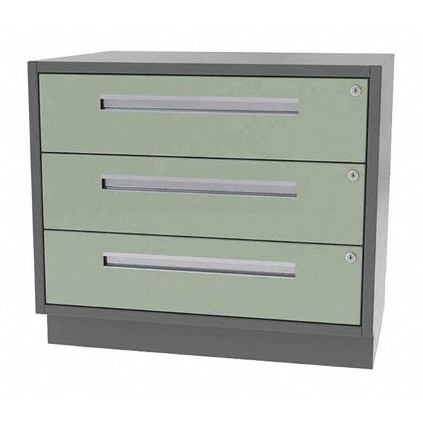 Greene Manufacturing Cabinet, 3 Drawer, 36" W x 18" D x 28" H DT-3618 ...