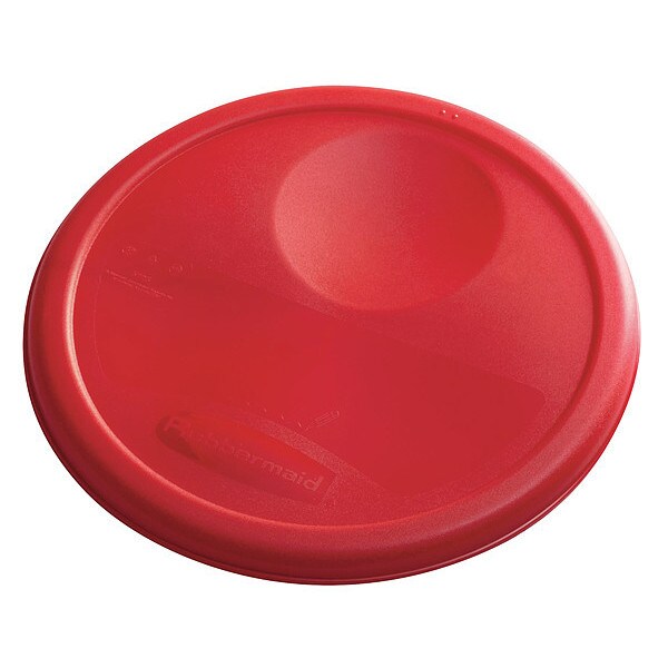 Rubbermaid Commercial Round Container Lid, Medium, Red 1980260 | Zoro