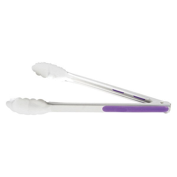 Rubbermaid Commercial Heavy Duty Utility Tongs, 12", Purple 1980427 | Zoro