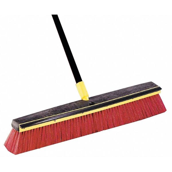 Tough Guy 24" Sweep Face Push Broom, Red, Black 13D522 | Zoro