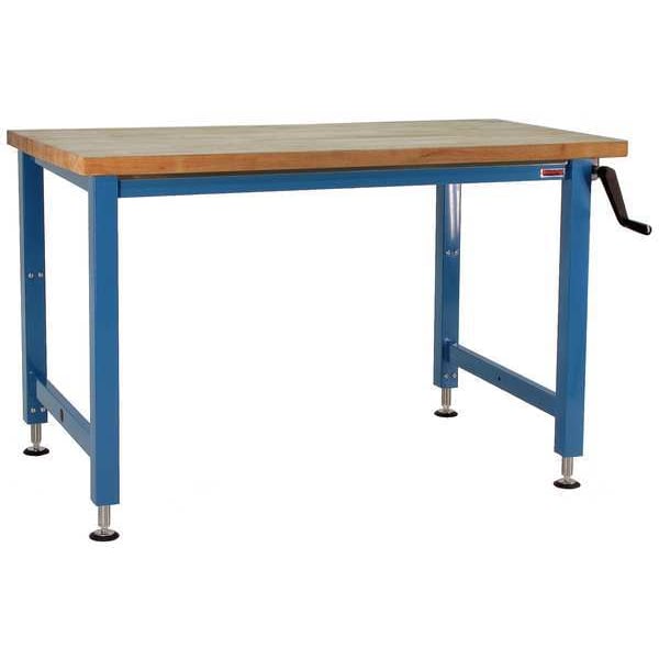 Benchpro Hand Crank Workbenches, Butcher Block, 72" W, 30" to 42 ...