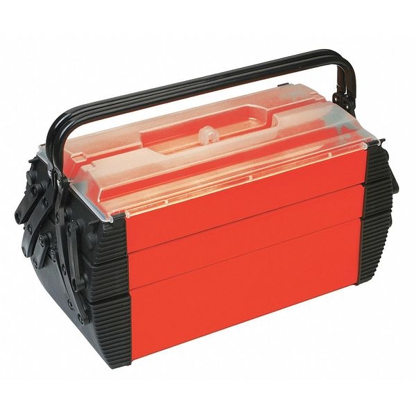 Westward Tool Box, Cantilever, 1000 cu in, Red/Black 13T133 | Zoro