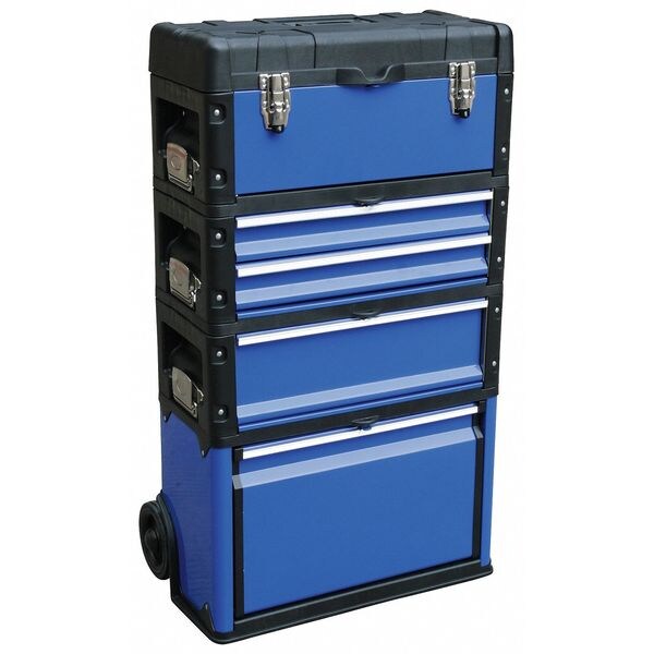 Westward Tool Box, 5 Dia Wheels, 8000 cu. in., Blue 13T138 | Zoro