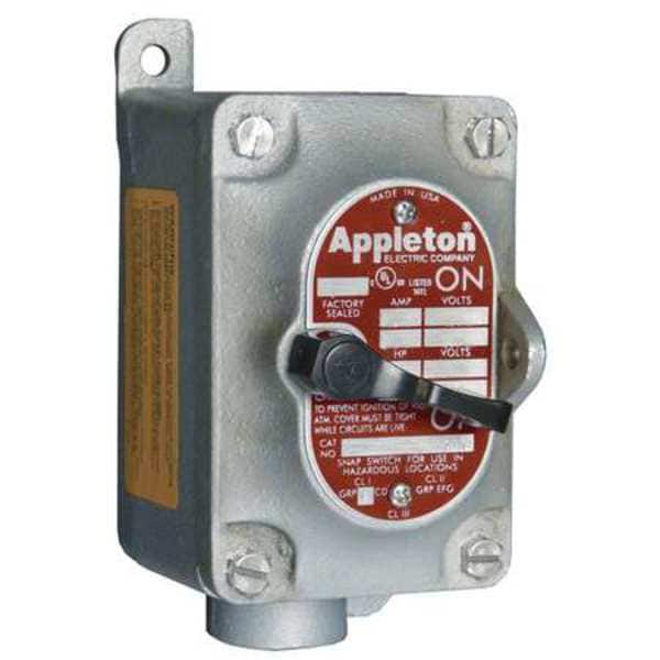Appleton Electric Tumbler Switch, EDS Series, 1 Gang, 1-Pole EDS150F1 ...