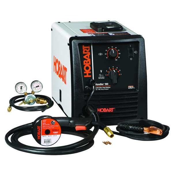 HOBART MIG Welder, Handler, 1, 240V AC, 25 to 190A DC, 30 % (500554) | Zoro