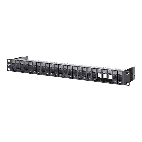 Metz Connect Patch Panel, Black, 1.75" H, 19" W 130A20-BK-E | Zoro