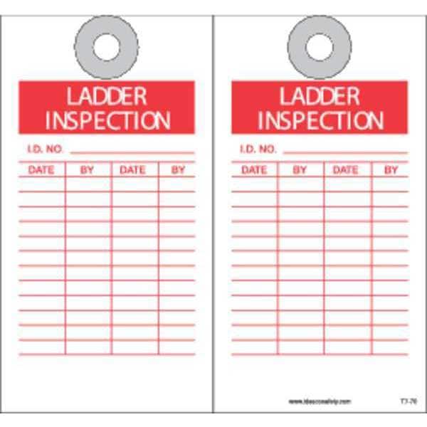 Idesco Safety Ladder Inspection Tag, PK10 KAT770AC | Zoro