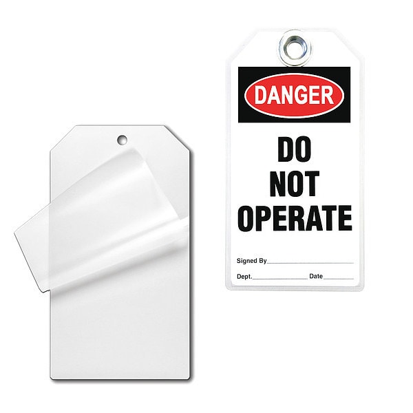 Idesco Safety Safety Tag Laminating Pouches, PK10 LTAAA046E | Zoro