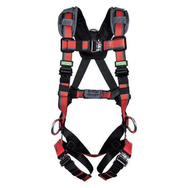 Msa Safety Harness, Lite Line, Back/Hip D-Ring, M 10155577 | Zoro