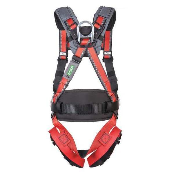 Msa Safety Harness, Lite Const, Back/Hip D-Ring, STD 10172967 | Zoro